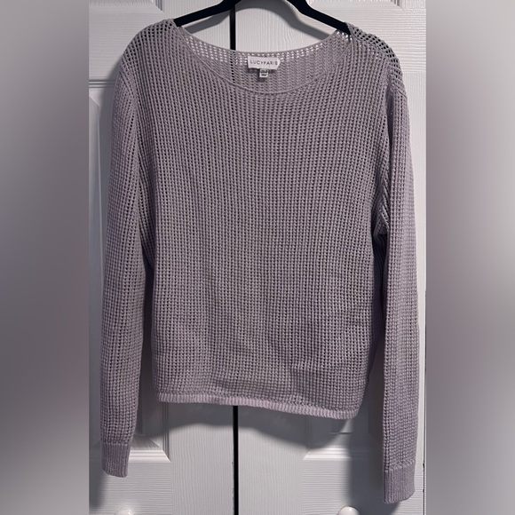 Lucy Paris | Sweaters | Womens Lucy Paris Open Knit Light Purple ...